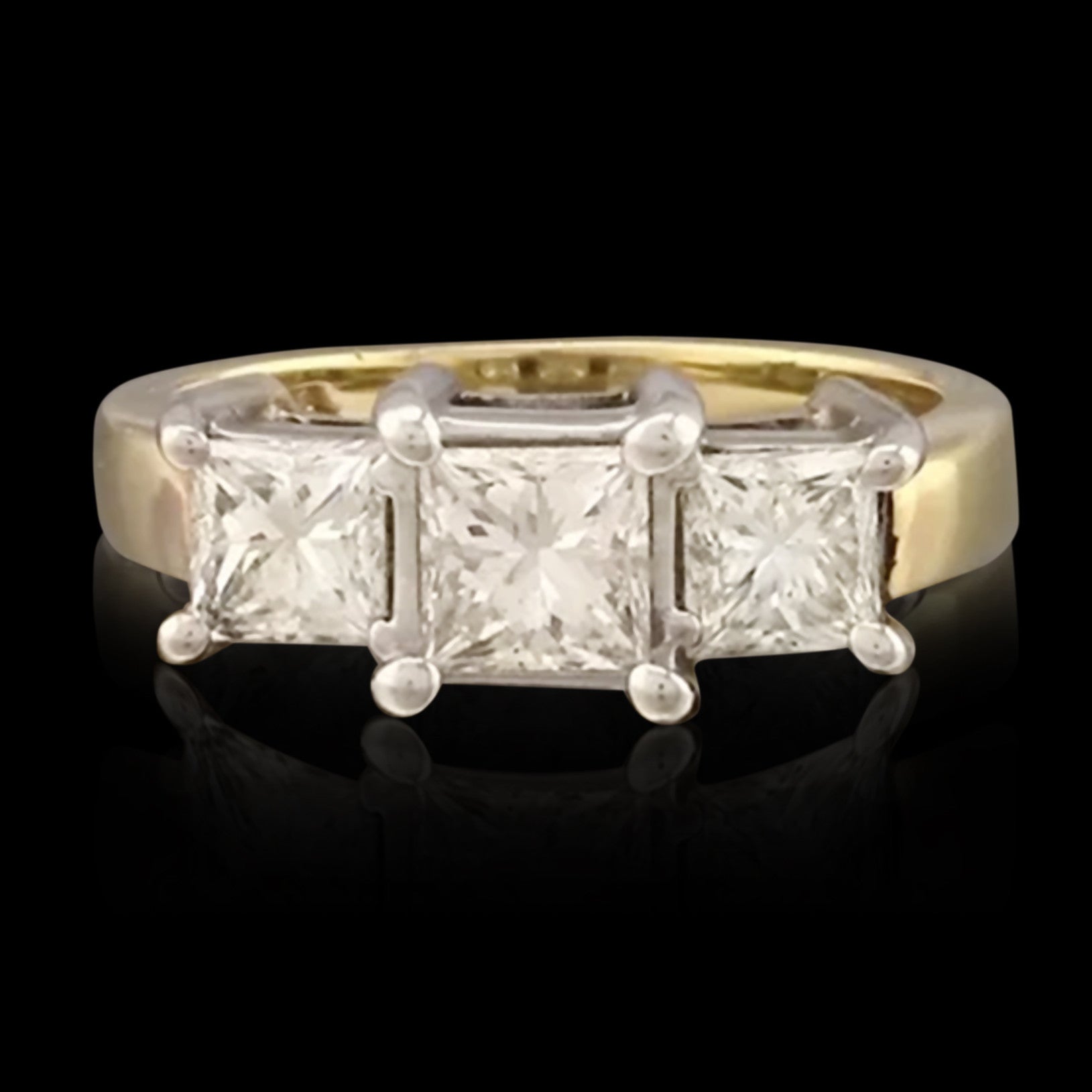 Princess Cut 3-Stone Diamond Ring - 66mint Fine Estate Jewelry