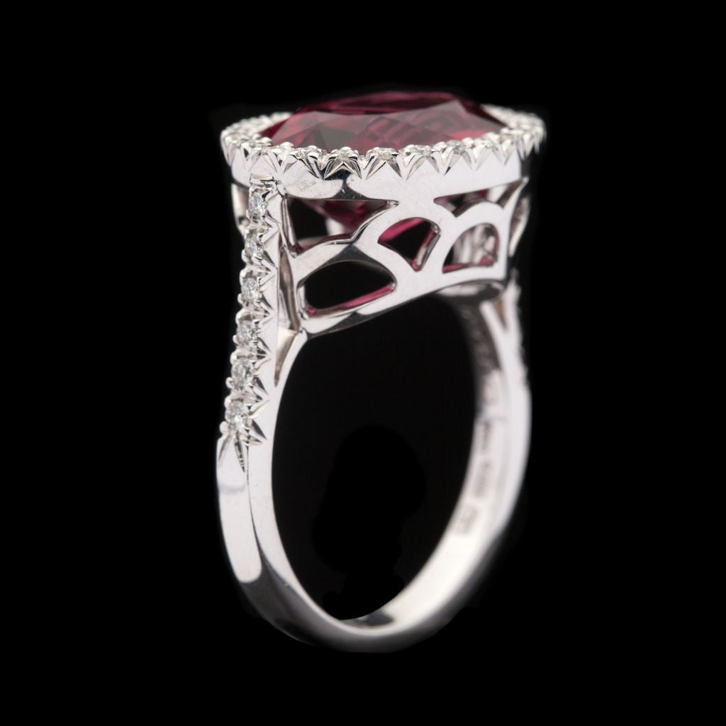 Favero Pink Tourmaline & Diamond Ring - 66mint Fine Estate Jewelry