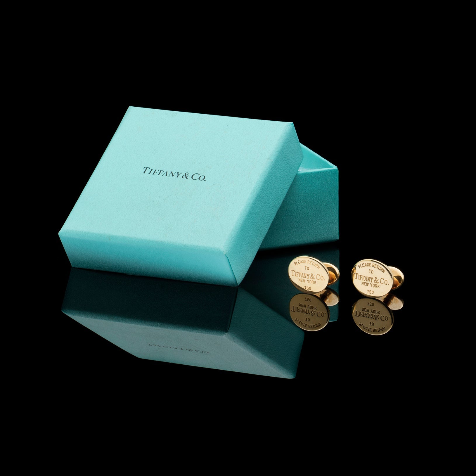 Tiffany & Co. 18k Gold Cufflinks Return to Tiffany - 66mint Fine Estate ...