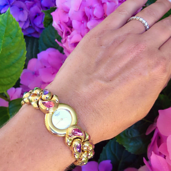 Chopard Casmir Gem-Set 18k Gold Wristwatch - 66mint Fine Estate Jewelry